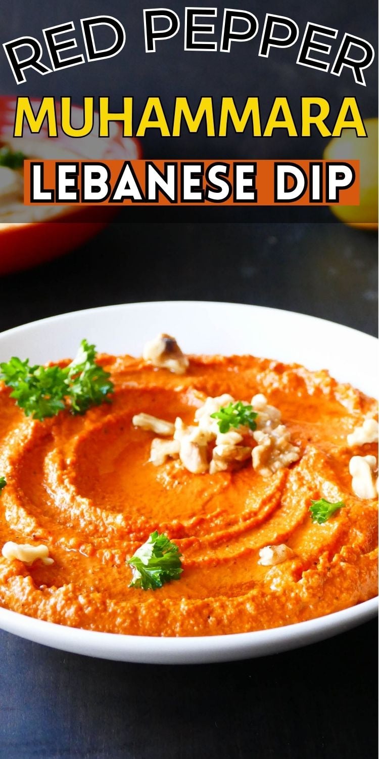 Muhammara Red Pepper Walnut Dip - Paint The Kitchen Red