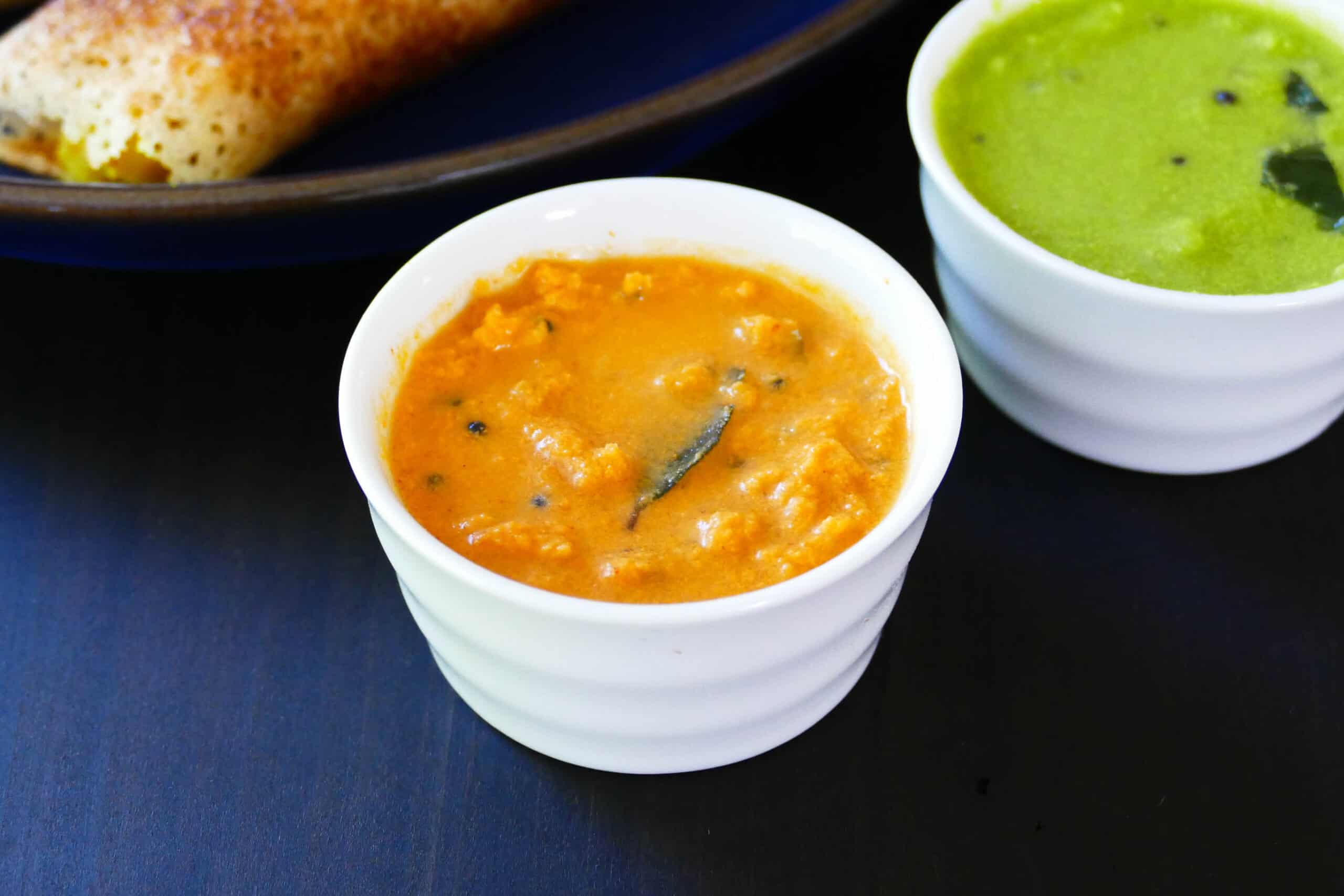 Coconut Red Chutney for Masala Dosa - Paint The Kitchen Red